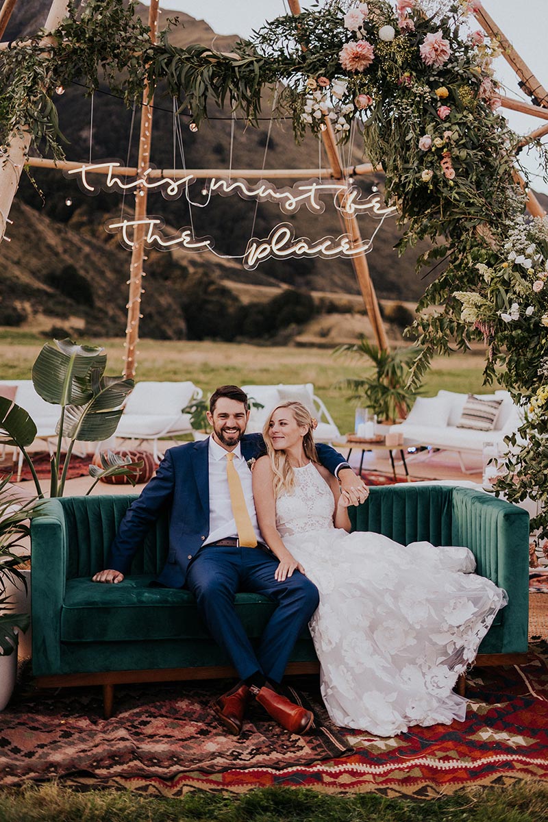 Julie & Tim - Tipi Wedding by the Stunning Moke Lake, Queenstown